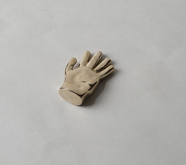 Gilded hand sculpture – Helen Levi Ceramics