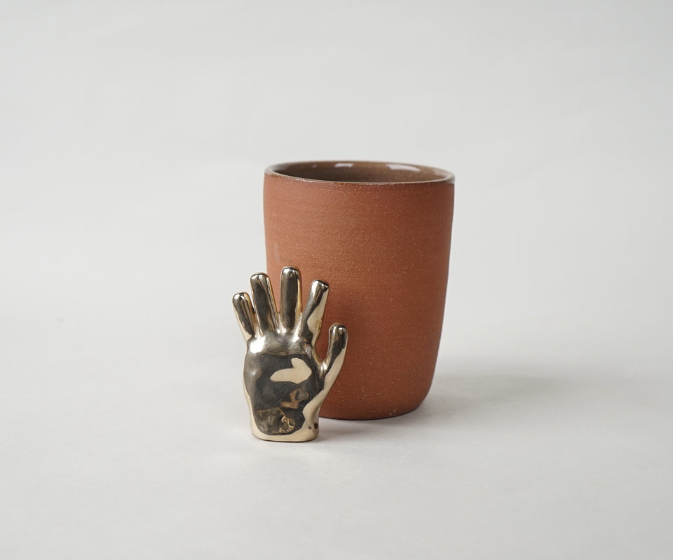 Gilded hand sculpture – Helen Levi Ceramics